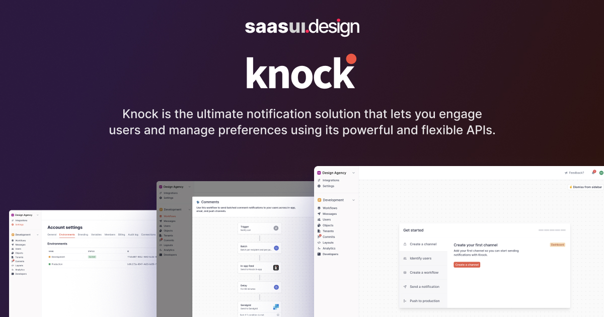 Knock | UI, UX Design | SaaS | Application Design | saas ui